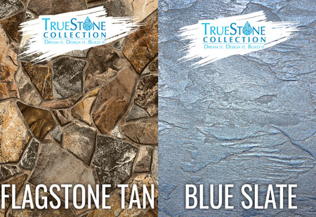 BLUE SLATE WITH FLAGSTONE TAN